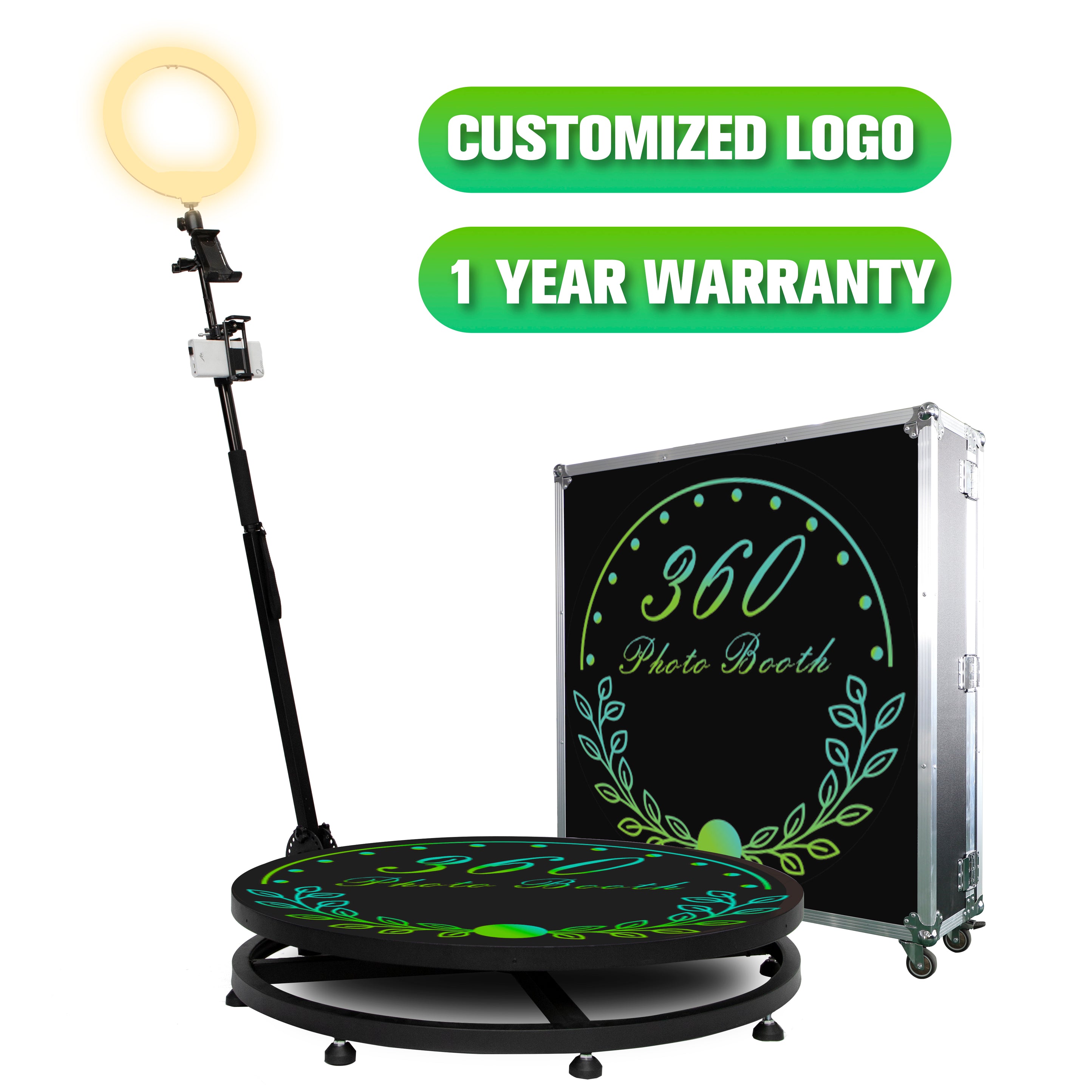 Automatic 360 Photo booth 1-2 Person Remote Controlled – Solid Custom Print